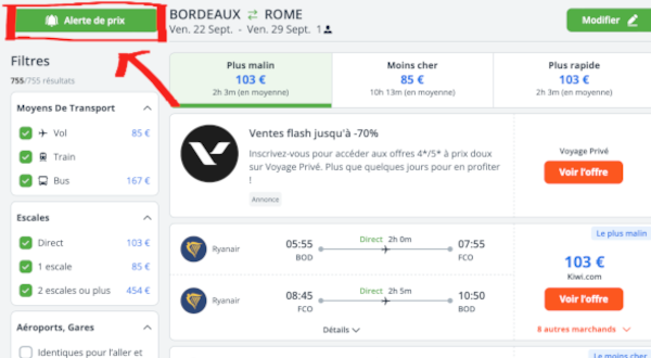 Dernière minute : comment trouver un billet d'avion pas cher